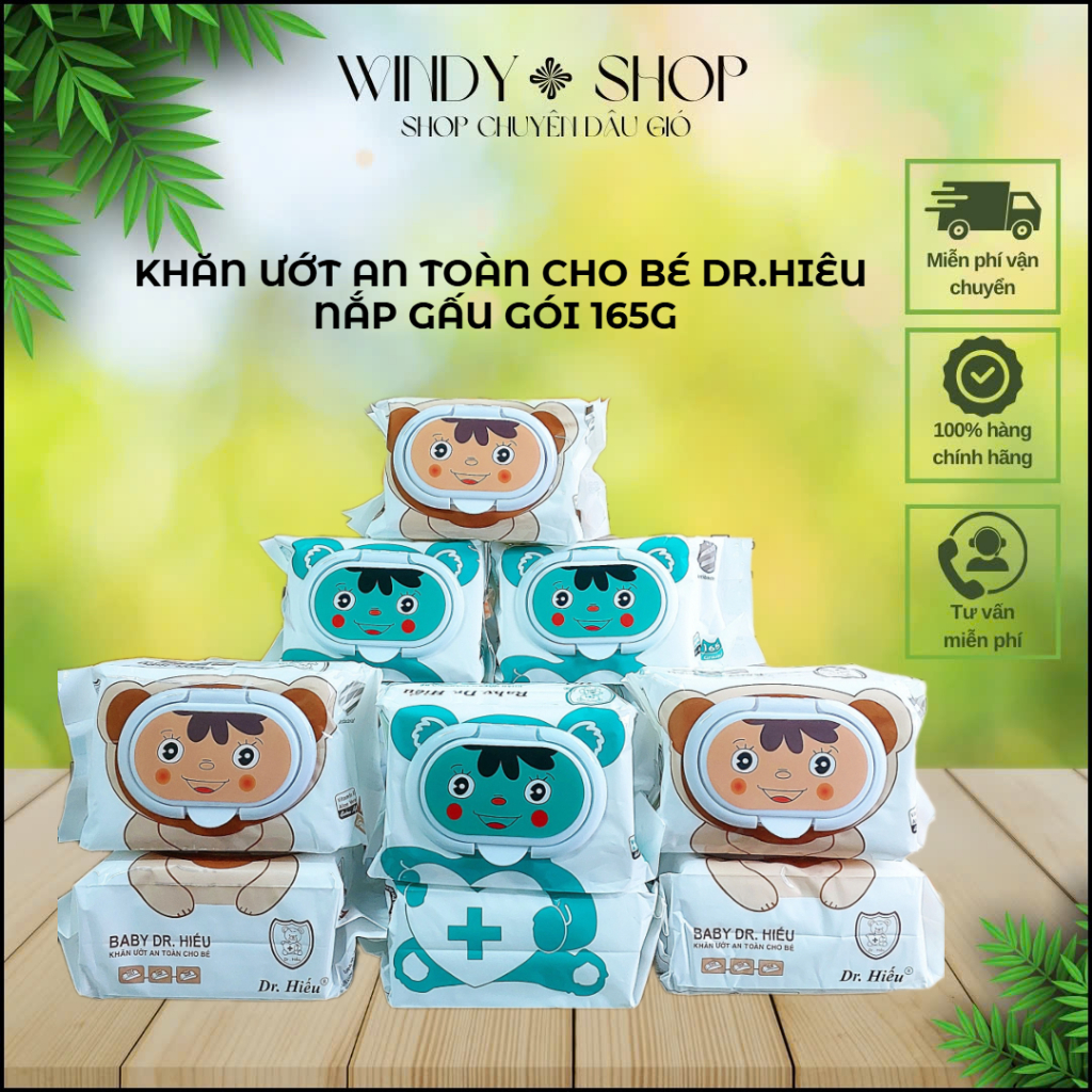 THÙNG 12 GÓI _ COMBO 4 GÓI KHĂN ƯỚT DR.HIÊU Nắp Gấu 165g | Shopee Việt Nam
