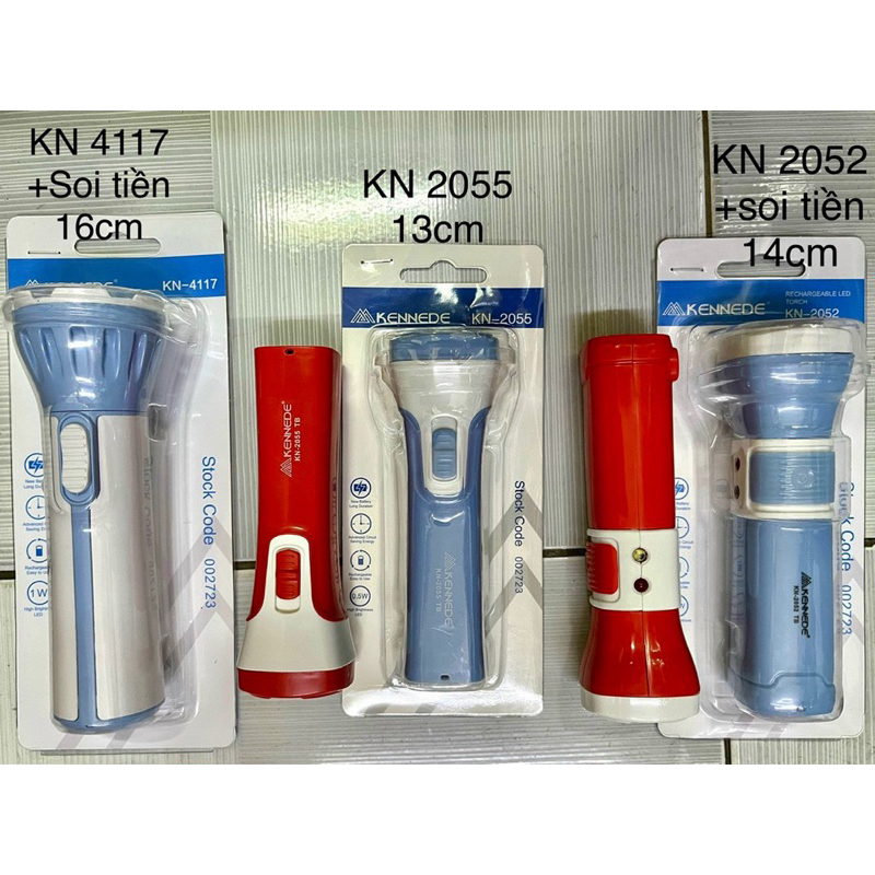 Đèn Pin LED sạc cầm tay mini KENNEDE Model KN-2052 & KN-2055 & KN-4117 ...