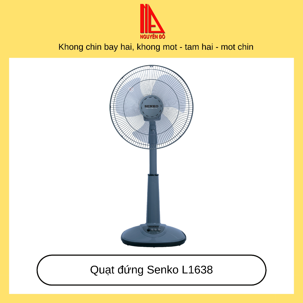 Quạt đứng Senko L1638, 3 cấp độ gió, công suất 47w, êm ái ( giao màu ...