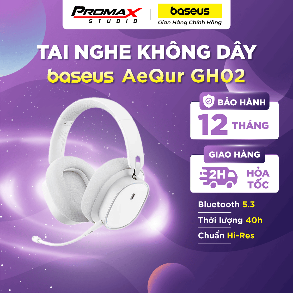 Tai Nghe Chụp Tai Không Dây Baseus AeQur GH02 Gaming Wireless ...