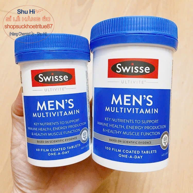 Vitamin tổng hợp cho nam swisse từ 18 đến 50 tuổi, men’s ultivite multivitamin úc - swisse Men ...