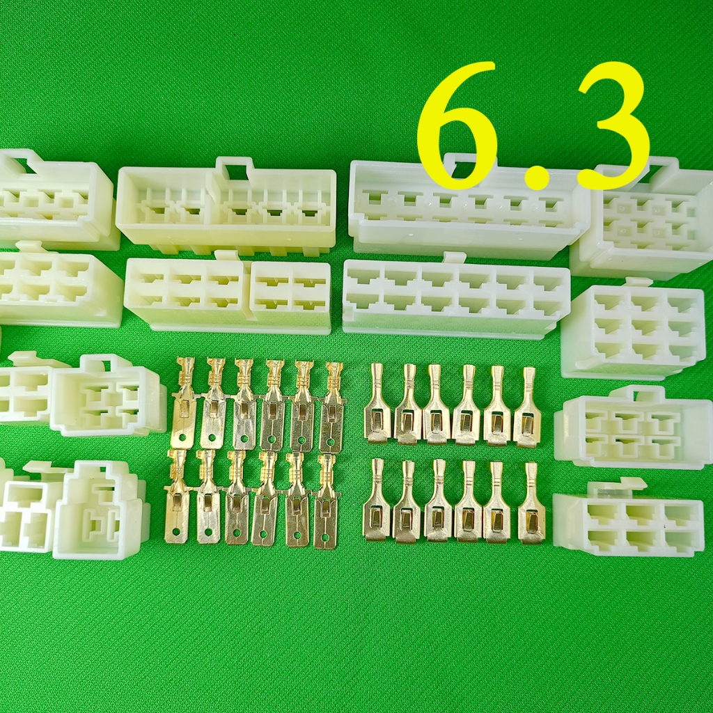 Bộ giắc nối nguồn điện 1P đến 8P cos 6.3 dùng cho xe máy - ô tô - máy công cụ (nhiều lựa chọn ...