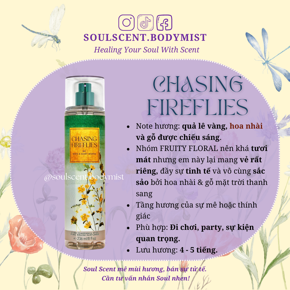 Chasing Fireflies Body mist nước hoa xịt thơm toàn thân Bath & Body ...