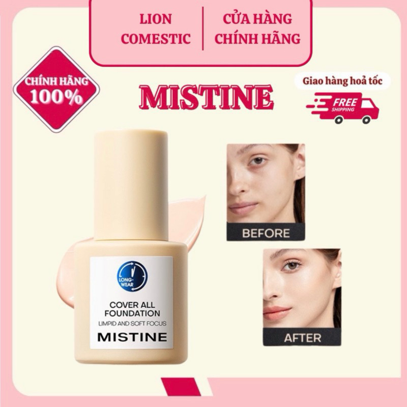 [MISTINE] Kem Nền Dưỡng Ẩm Mistine Dạng Lỏng 30g Che Phủ Khuyết Điểm Làm Kiềm Dầu Không Xuống ...