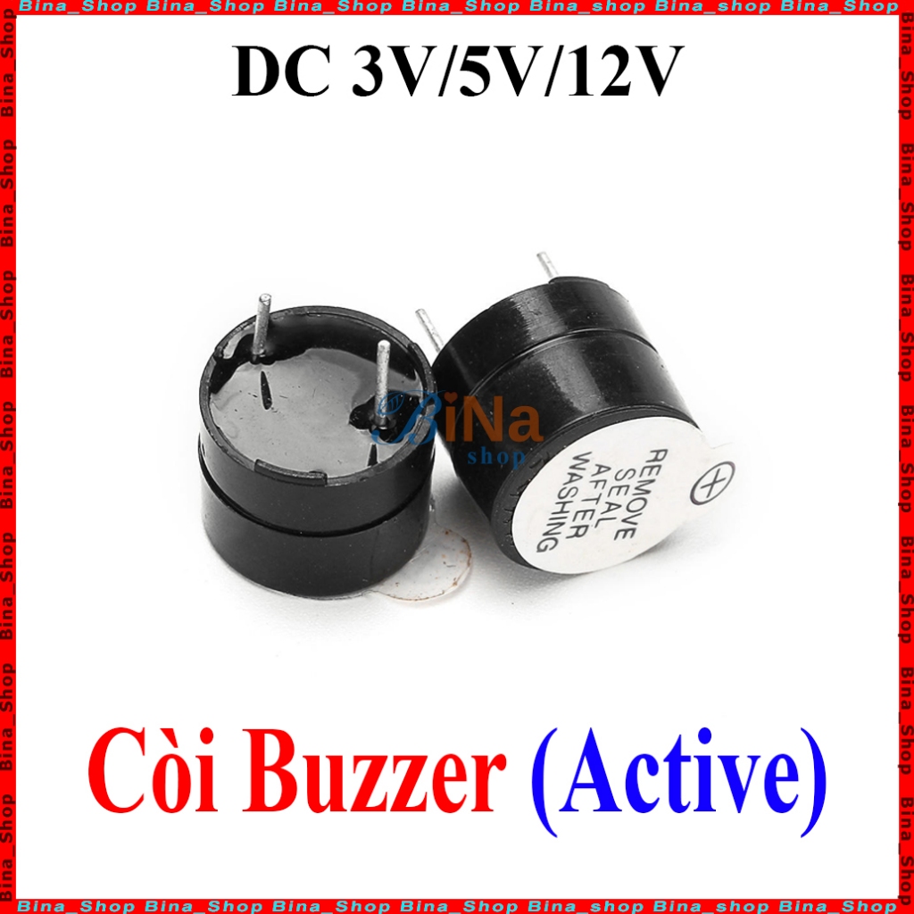 Còi Buzzer Active DC 5V Còi báo DIY 3V/5V/12V | Shopee Việt Nam
