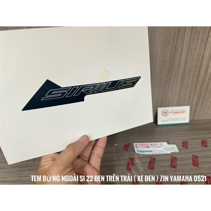 Tem bửng ngoài Sirius 22 Đen trên bên Trái ( xe bánh Căm ) ( 1 Miếng ...