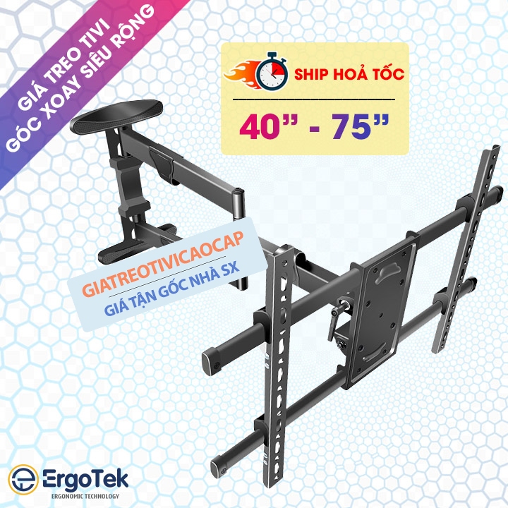 [Giao Hàng Hỏa Tốc] Giá Treo Tivi Xoay ErgoTek E89 40 - 75 Inch - Khung Treo Tivi Đa Năng [ Xoay ...