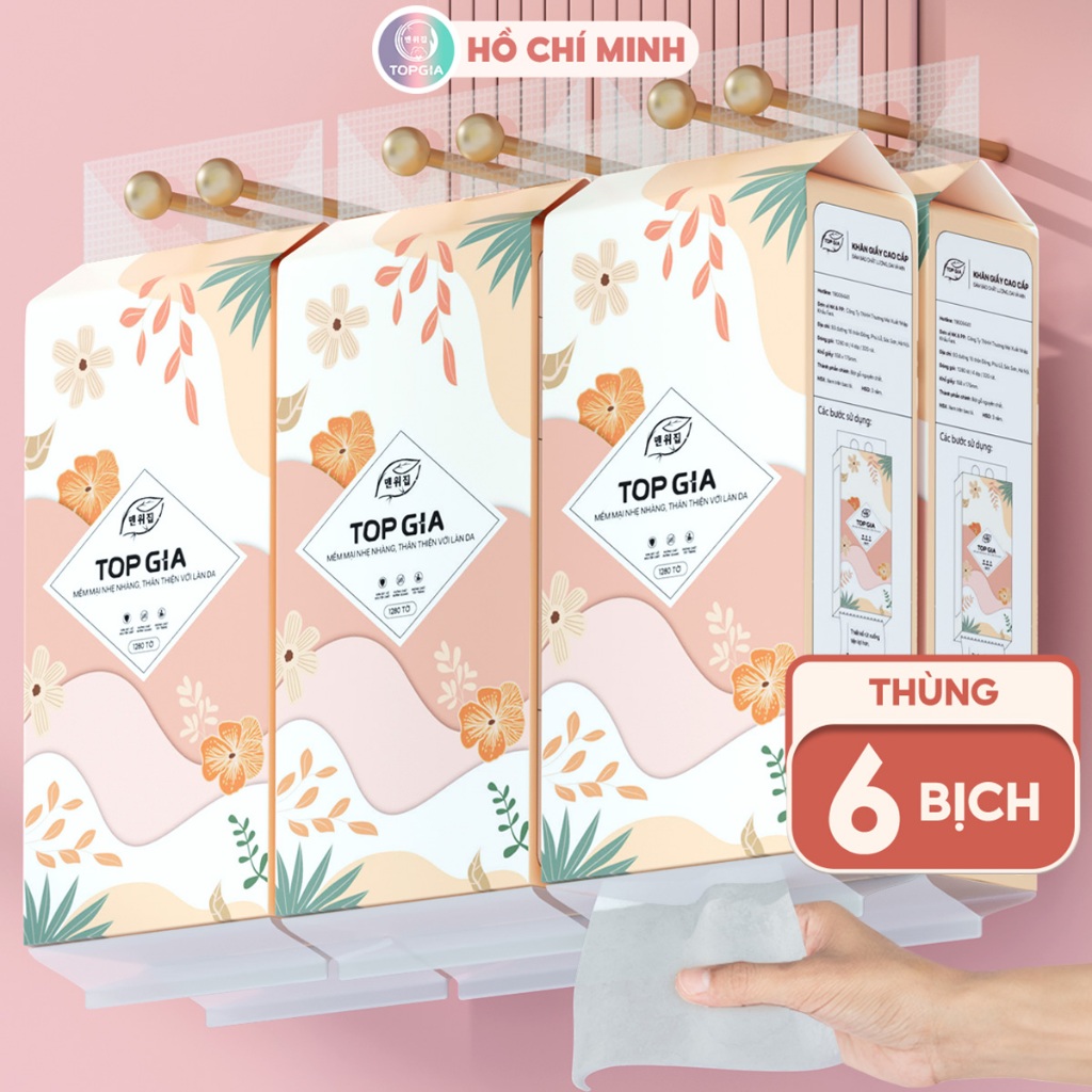 Khăn giấy gấu trúc Top Gia Sắc Hạ 6 bịch, giấy vệ sinh treo tường 1280 ...