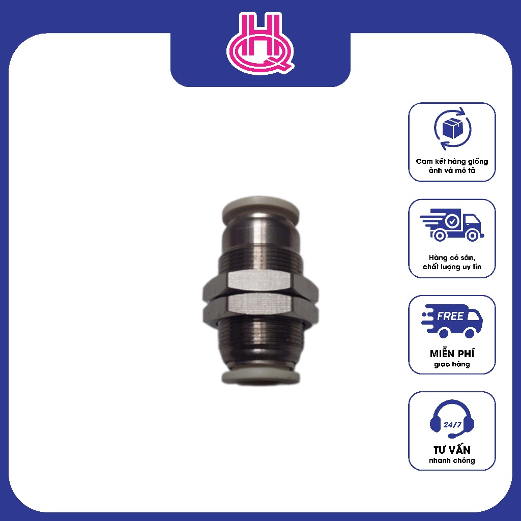 Đầu nối ống thẳng khí nén ren ngoài Pneumax series PPM Bulkhead Straight Union | Shopee Việt Nam