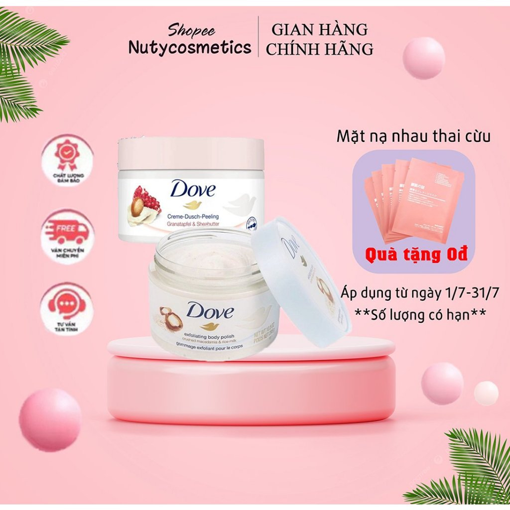 Kem Tẩy Tế Bào Chết Body Dove Macca Lựu Đỏ Chăm Da Sáng Mịn, Giữ Ẩm ...