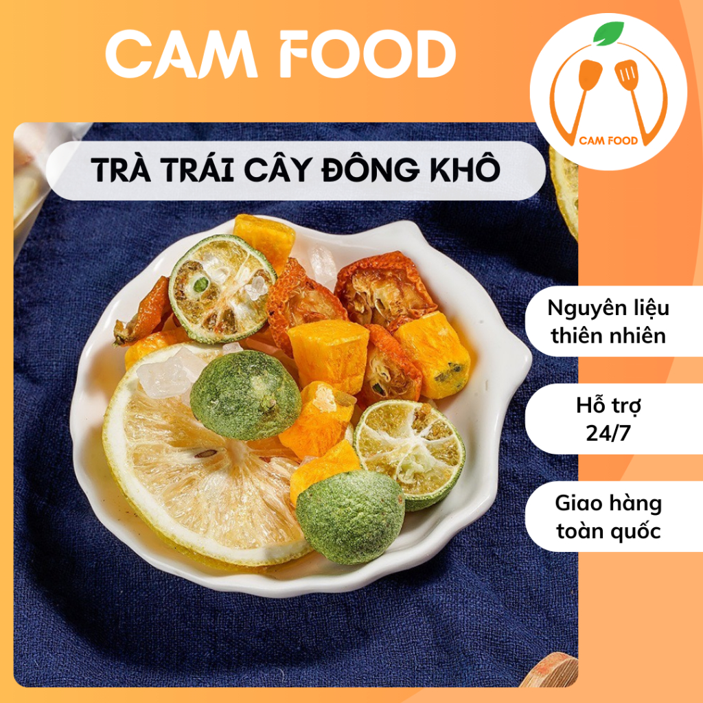 Trà Trái Cây Đông Khô, Trà DeTox Chanh Dây, Chanh Leo, Chanh Vàng, Quất Xanh Sấy Khô Giải Nhiệt ...