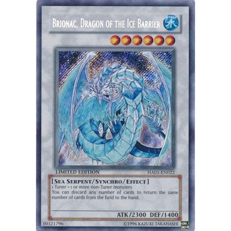Thẻ bài Yugioh Brionac, Dragon of the Ice Barrier - HA01-EN022 - Secret Rare Limited Edition ...