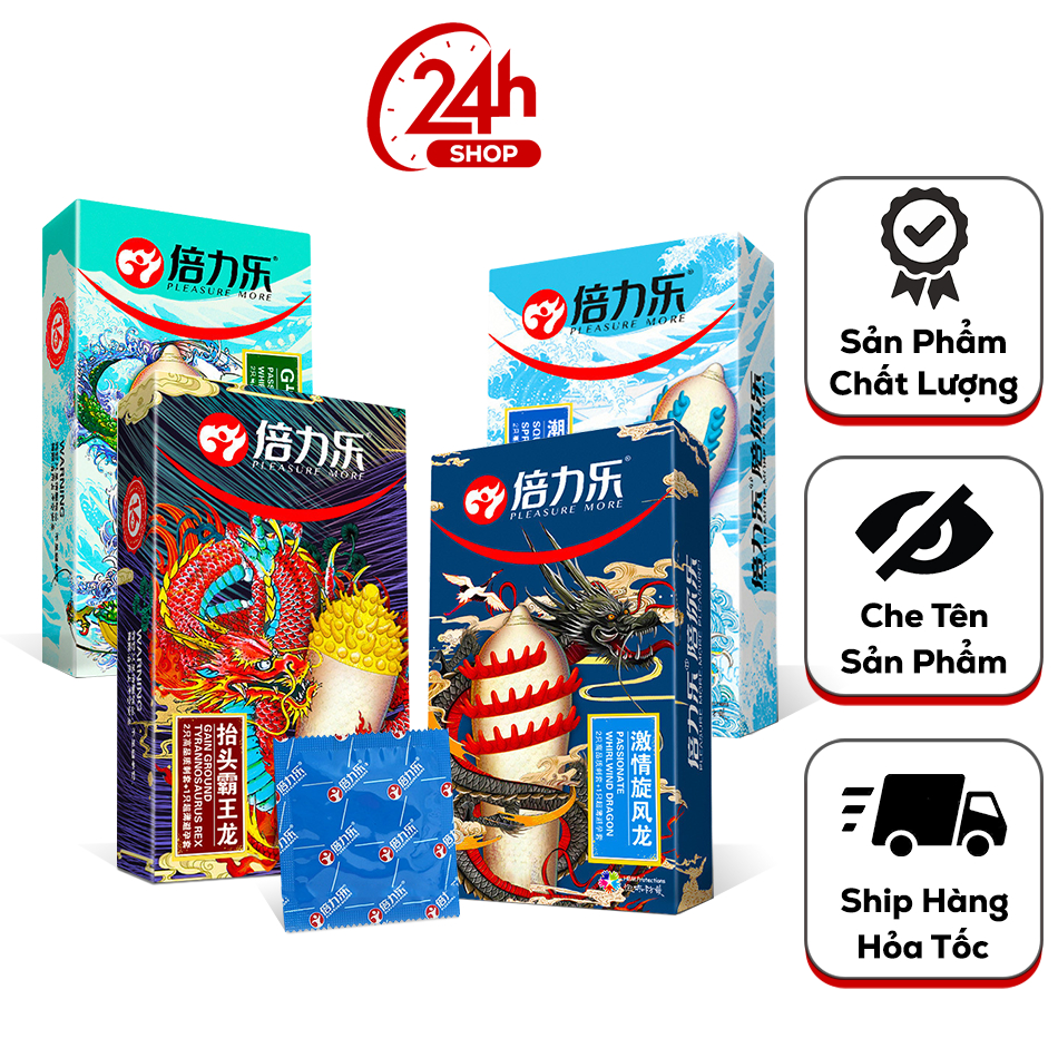Bao Cao Su Siêu Mỏng Pleasure More, Bcs Gân Gai, Đầu Rồng, Nhiều Gel ...