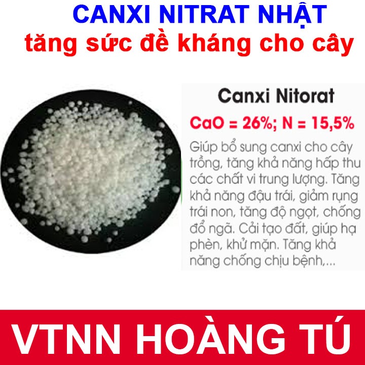 Phân bón Đạm canxi - Calcium Nitrate Boron túi 1kg, tan hoàn toàn trong ...