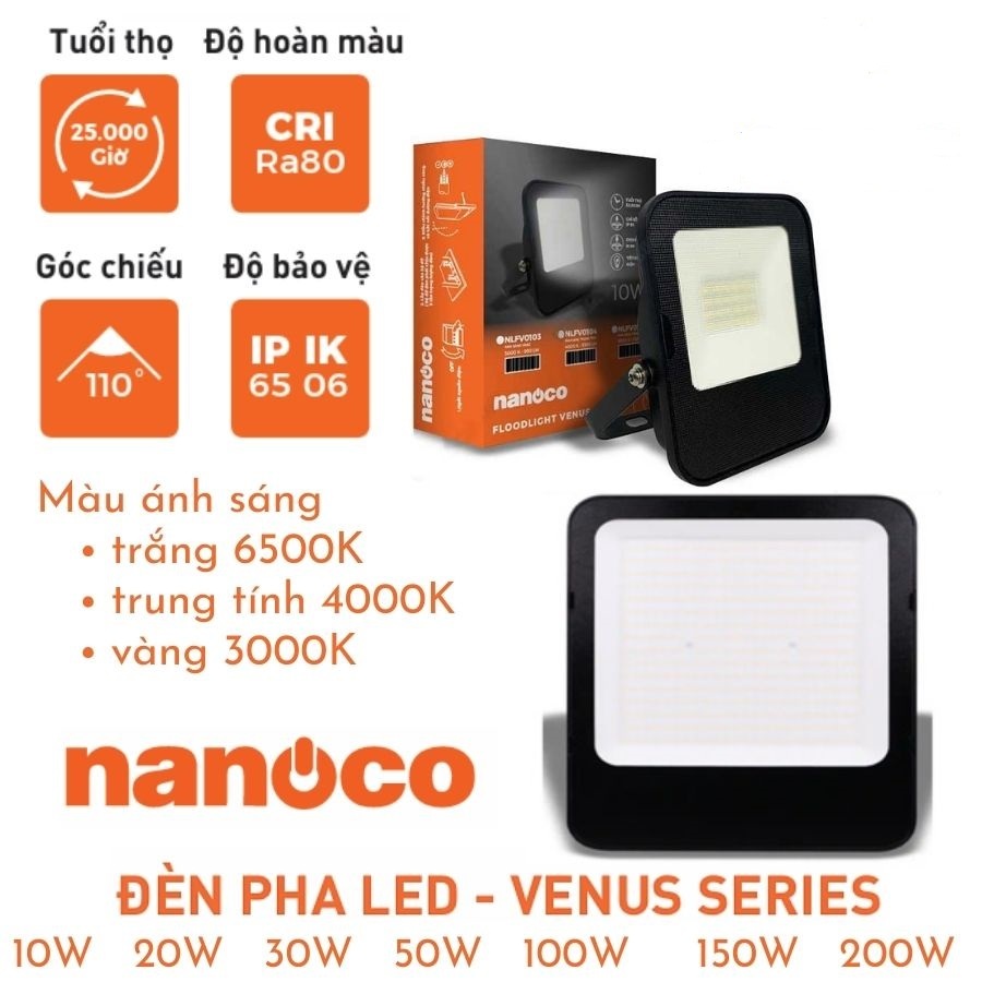 Đèn pha Led Nanoco VENUS SERIES 100w 150w 200w | Shopee Việt Nam