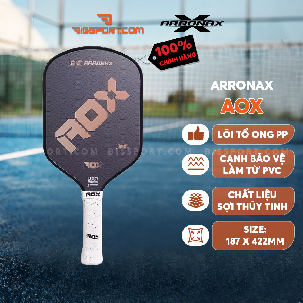 Vợt Chính Hãng Pickleball Arronax AOX - Màu Đen - 16mm - Thiết Kể Trẻ ...