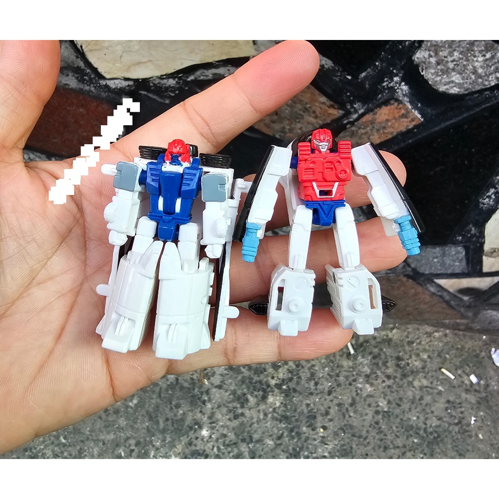 Robot Mini Transformers cao 5.5cm, biến hình máy bay màu trắng hàng Has ...