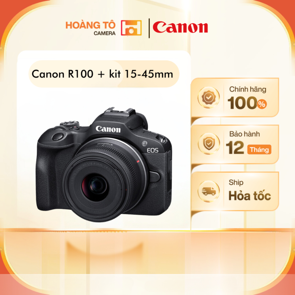 Máy ảnh Canon EOS R100 + Kit 15-45mm [Mới 100%] Giá tốt | Tặng thẻ nhớ ...