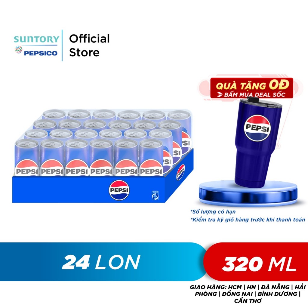 [HỎA TỐC]Thùng 24 Lon Nước Ngọt Có Gaz Pepsi (235ml/lon) | Shopee Việt Nam
