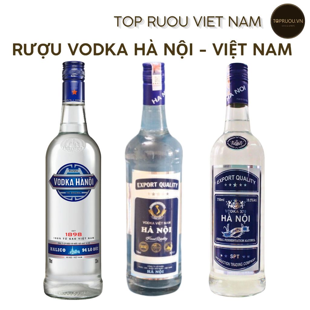Vodka Hà Nội - Vodka Vinaloco - Vodka Hà Nội SPT Xanh - 29.5 - 39.5 Độ ...
