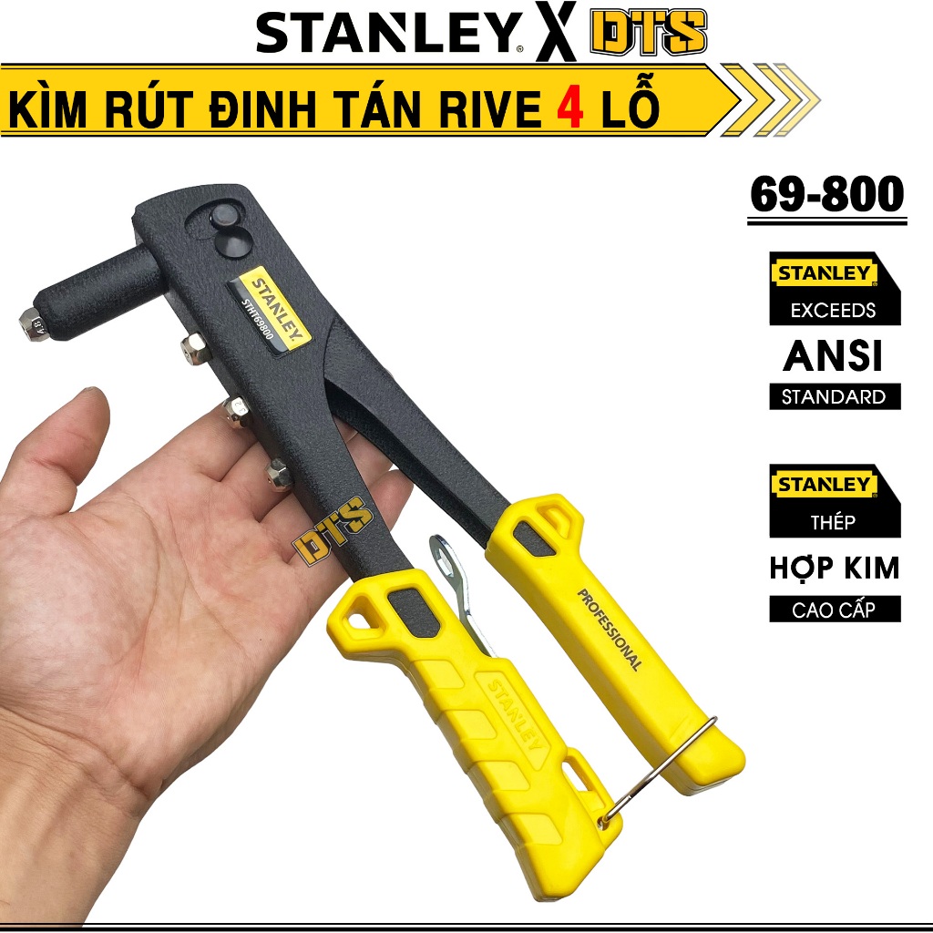 Kìm rút đinh tán 4 mũi STANLEY Mỹ 2-5mm | Kìm rút rive thép hợp kim ...