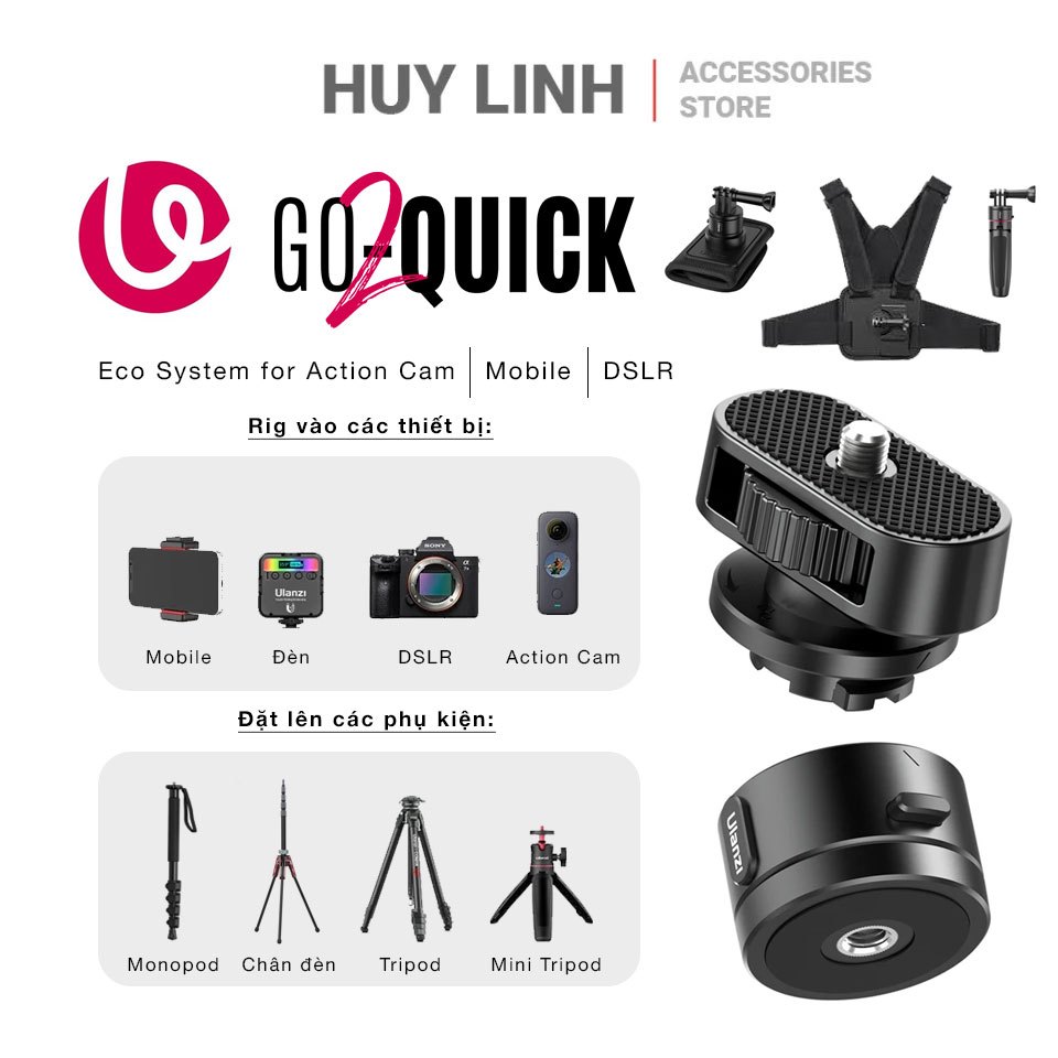 Ulanzi Go Quick II Quick Release Basic Set bản đơn từng phụ kiện rời ...