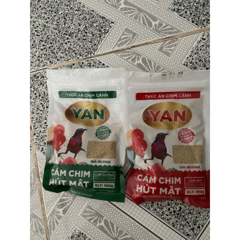 Cám , thức ăn chim hút mật YAN xanh (dưỡng ), yan đỏ( hót) | Shopee ...