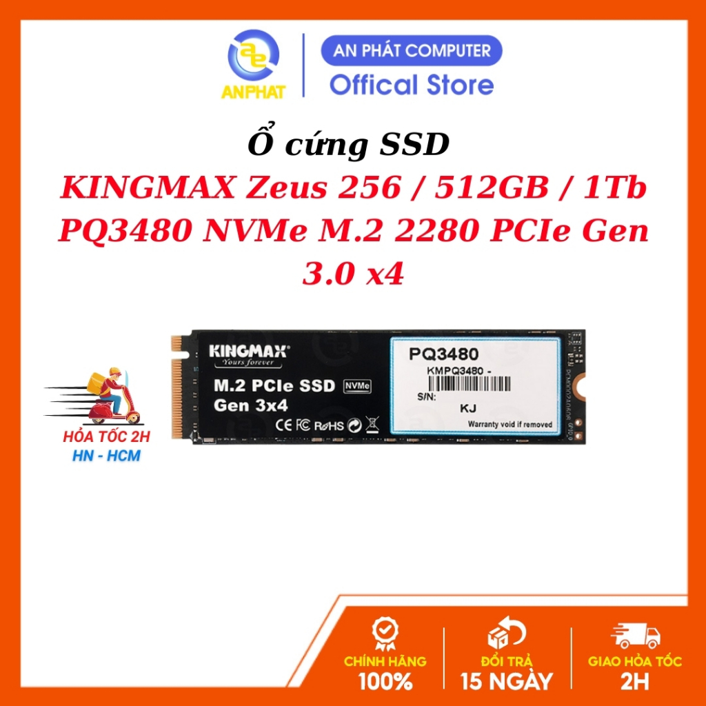 Ổ cứng SSD KINGMAX Zeus PQ3480 256Gb - 512Gb - 1Tb NVMe M.2 2280 PCIe Gen 3.0 x4 | Shopee Việt Nam