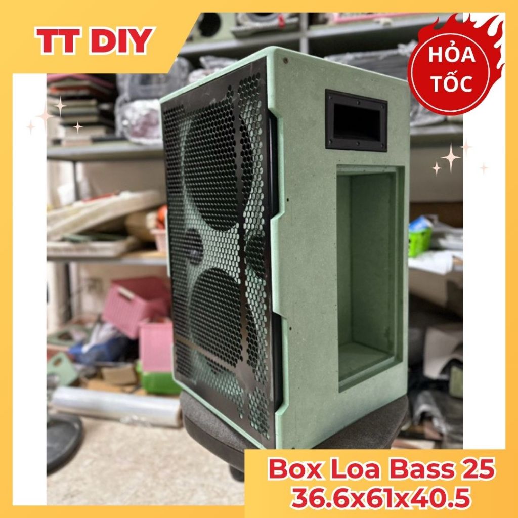 [TT DIY] Vỏ Thùng Loa, Box Loa Lắp Mạch 19x38 Bass 25 Làm Loa Kẹo Kéo ...