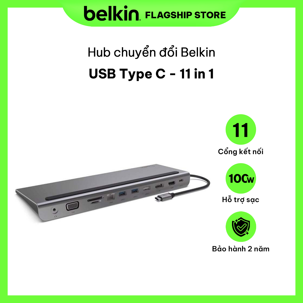Belkin Hub chuyển đổi USB Type-C 11-in-1 Multiport chính hãng ...