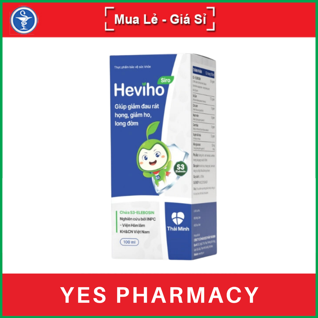 [Chính hãng] Siro Heviho - Hỗ Trợ Giảm Ho, Đau Rát Họng, Long Đờm (Lọ ...
