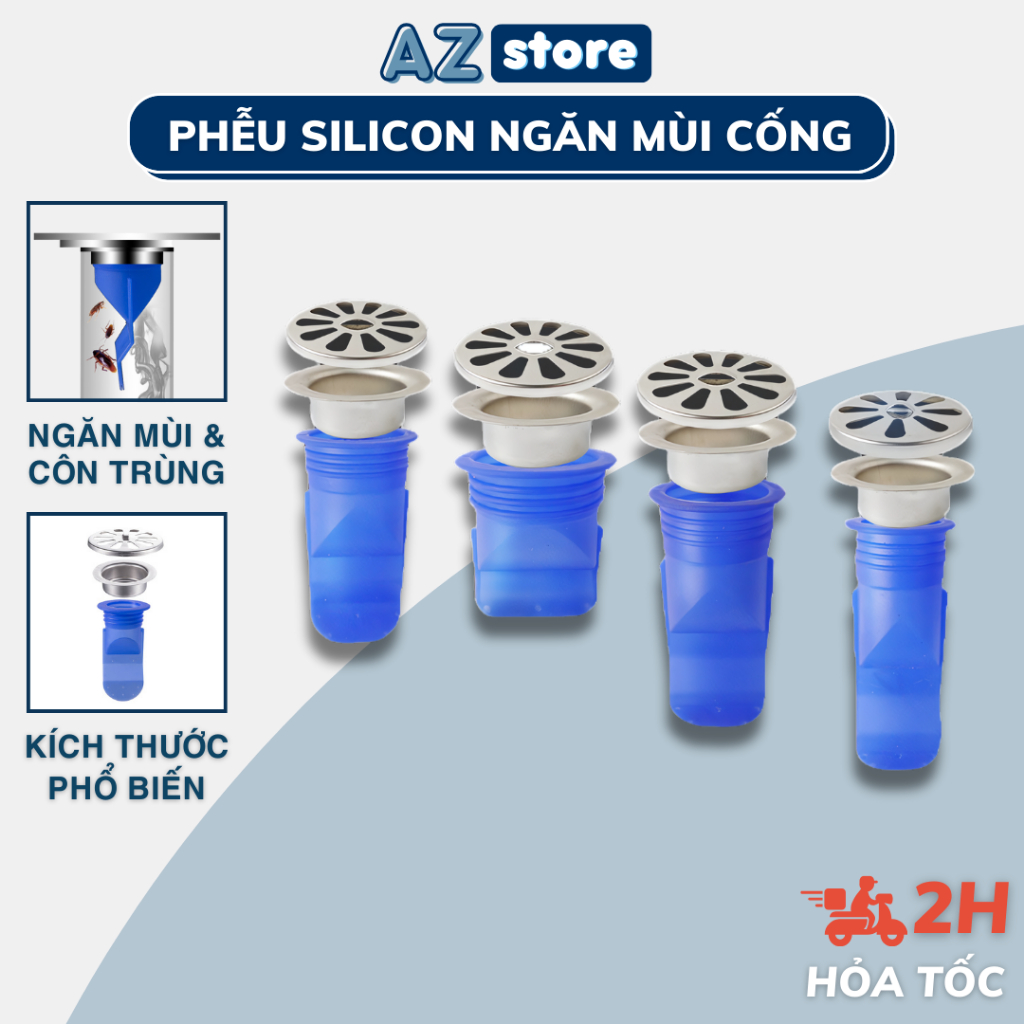 Bộ Silicon Chặn Mùi Hôi Thối Cống, Ngăn Côn Trùng 4 Kích Cỡ HC021 AZ ...