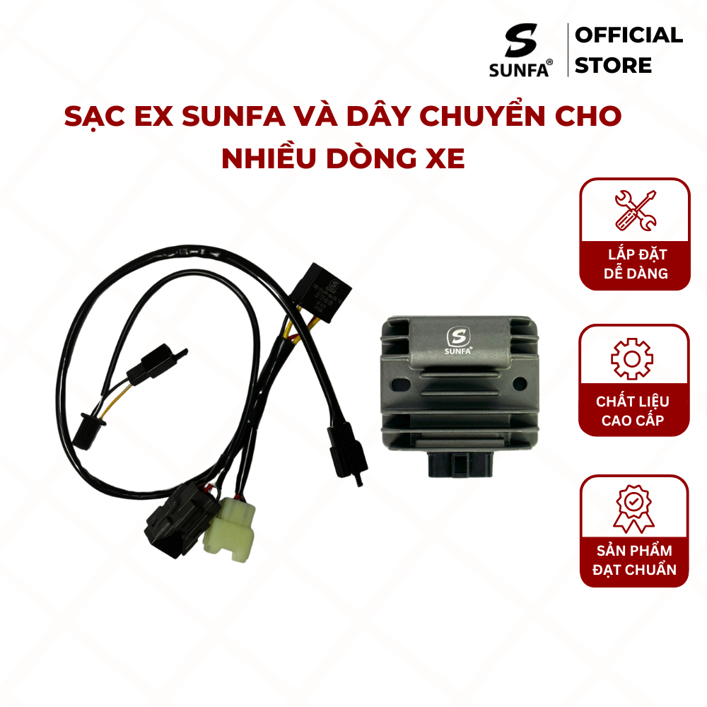 Combo Dây Sạc Sunfa Và Củ Sạc Exciter Sunfa Cho Các Dòng Xe | Shopee ...