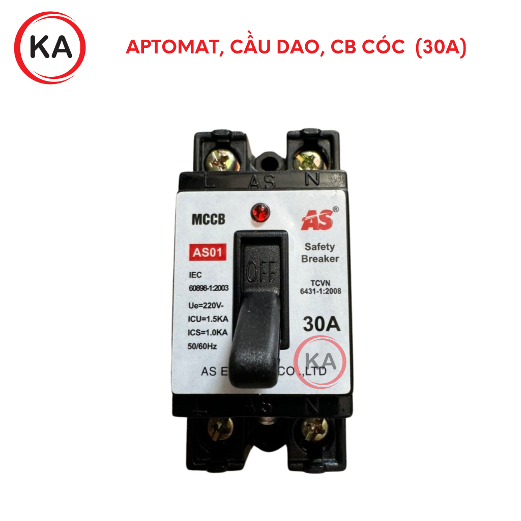 APTOMAT, CẦU DAO, CB CÓC HIỆU AS (20A,30A) tặng Vỏ hộp | Shopee Việt Nam