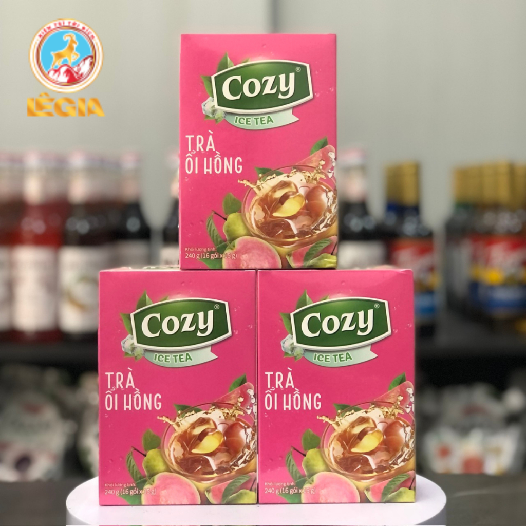 TRÀ COZY HÒA TAN ICE TEA ỔI HỒNG - HỘP 16 GÓI 240G - GUAVA COZY ICE TEA ...