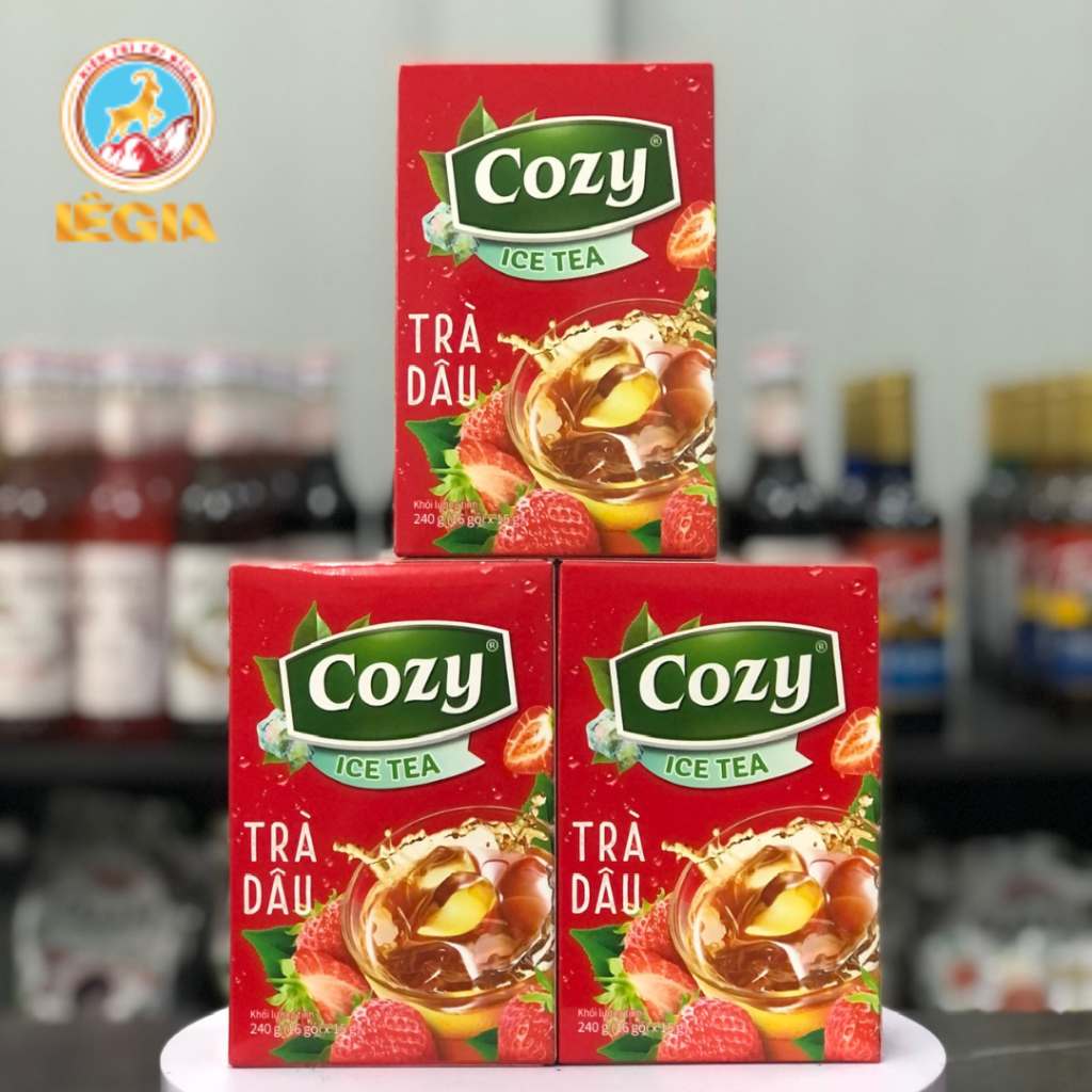 TRÀ COZY HÒA TAN ICE TEA DÂU - HỘP 16 GÓI 240G - STRAWBERY COZY ICE TEA ...