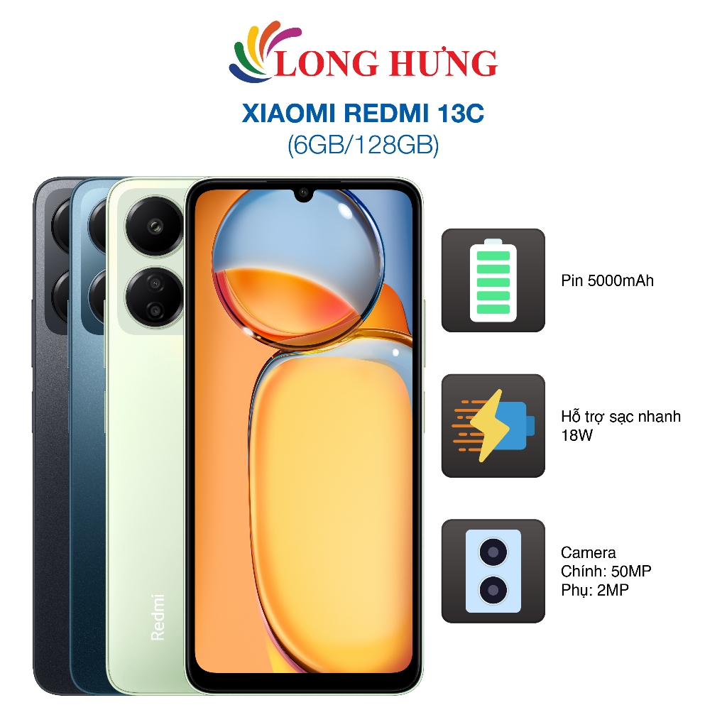 Điện thoại Xiaomi Redmi 13C (6GB/128GB) - Hàng chính hãng | Shopee Việt Nam