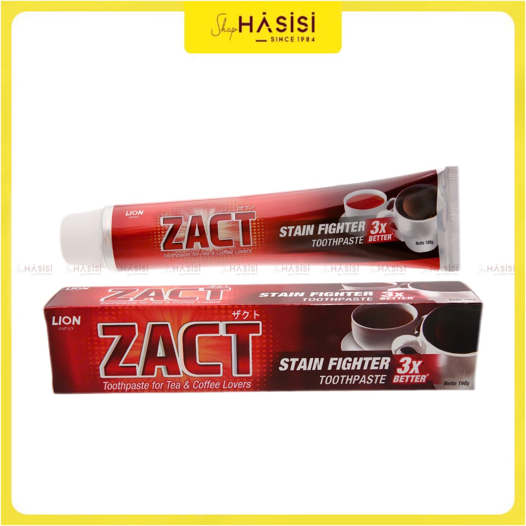 KEM ĐÁNH RĂNG ZACT LION - Stain Fighter 190g | Shopee Việt Nam