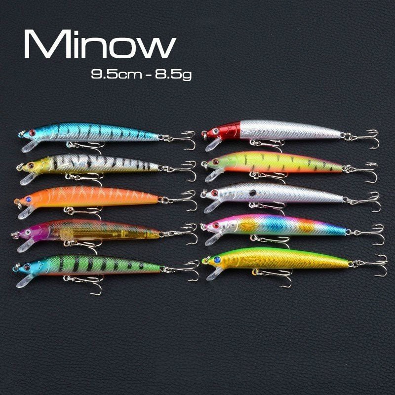 Mồi Câu Lure Minow MI041 9,5cm 8,5g Nhựa Cứng ABS Lưỡi 3 Tiêu | Shopee ...