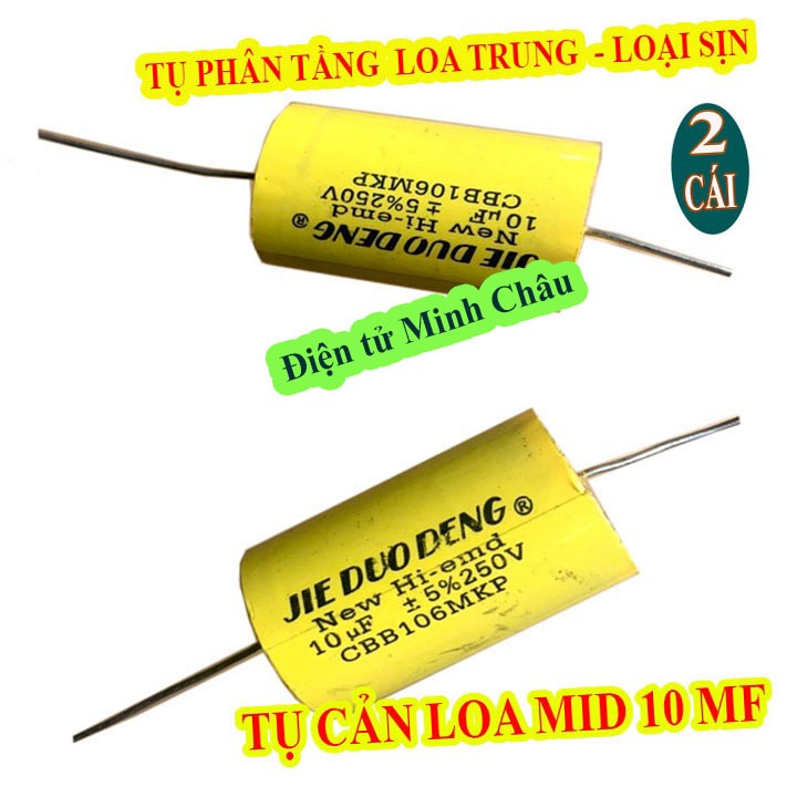 2 TỤ CHỐNG CHÁY LOA TRUNG 10MF VÀNG - TỤ CẢN LOA MID -TỤ LẮP LOA LỜI ...