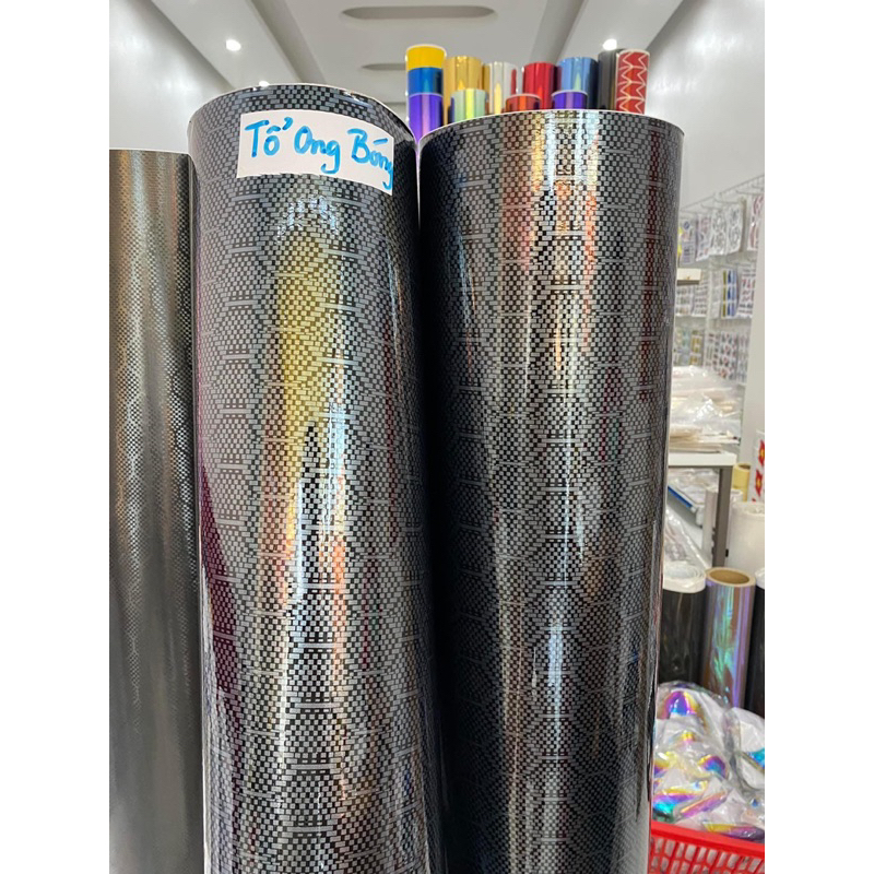 Decal Carbon Tổ Ong Đen Bóng / Nhám Hàng Mới Nhất Khổ 60cm | Shopee ...