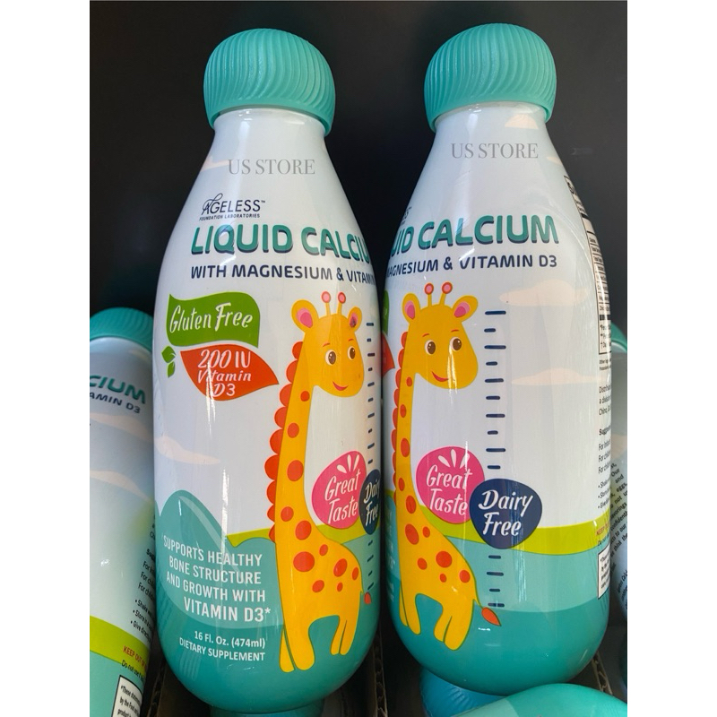 [Mẫu mới] Canxi nước cho bé Naturade Liquid Calcium Magnesium & Vitamin D3 chai 474ml của Mỹ ...