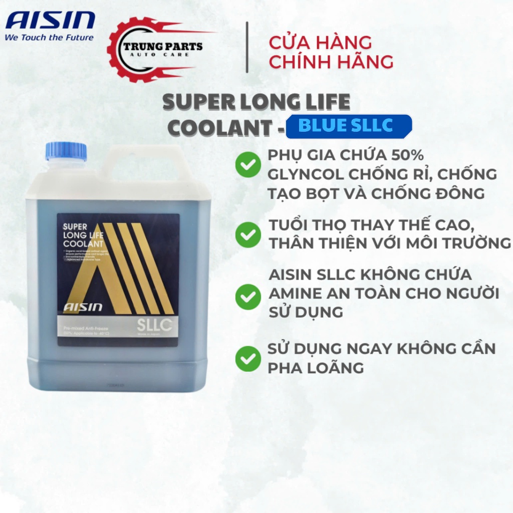 Nước làm mát động cơ oto siêu bền cao cấp màu xanh dương AISIN Super ...