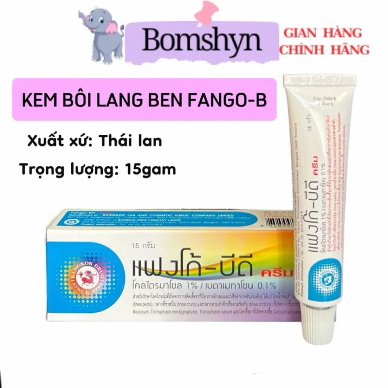 [CHÍNH HÃNG] Kem bôi lang ben, nấm ngứa Fango-B CREAM 15gr Thái Lan ...
