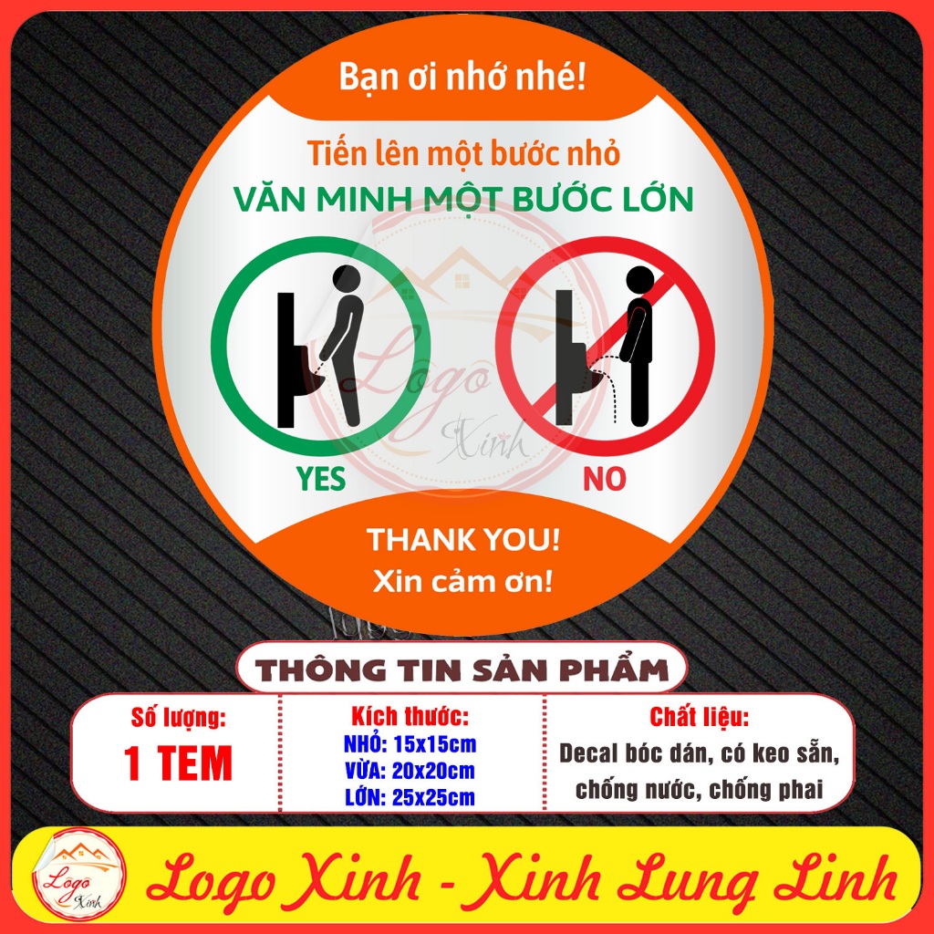 Tem Decal Dán Sticker Đi Vệ Sinh Đúng Cách, Cách Đi Vệ Sinh Bồn Tiểu ...