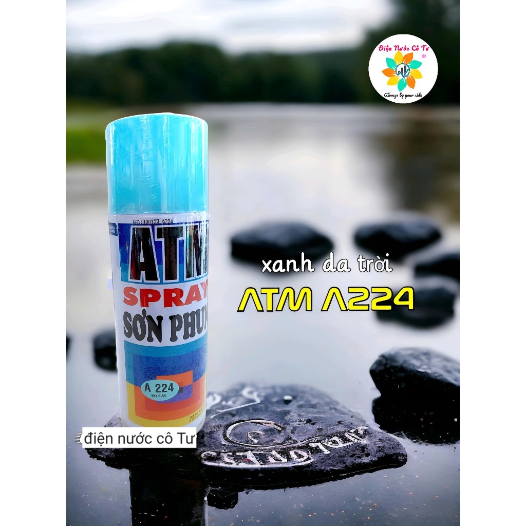 Sơn xịt ATM Spray màu xanh da trời A224 - sơn xịt gốc dầu | Shopee Việt Nam