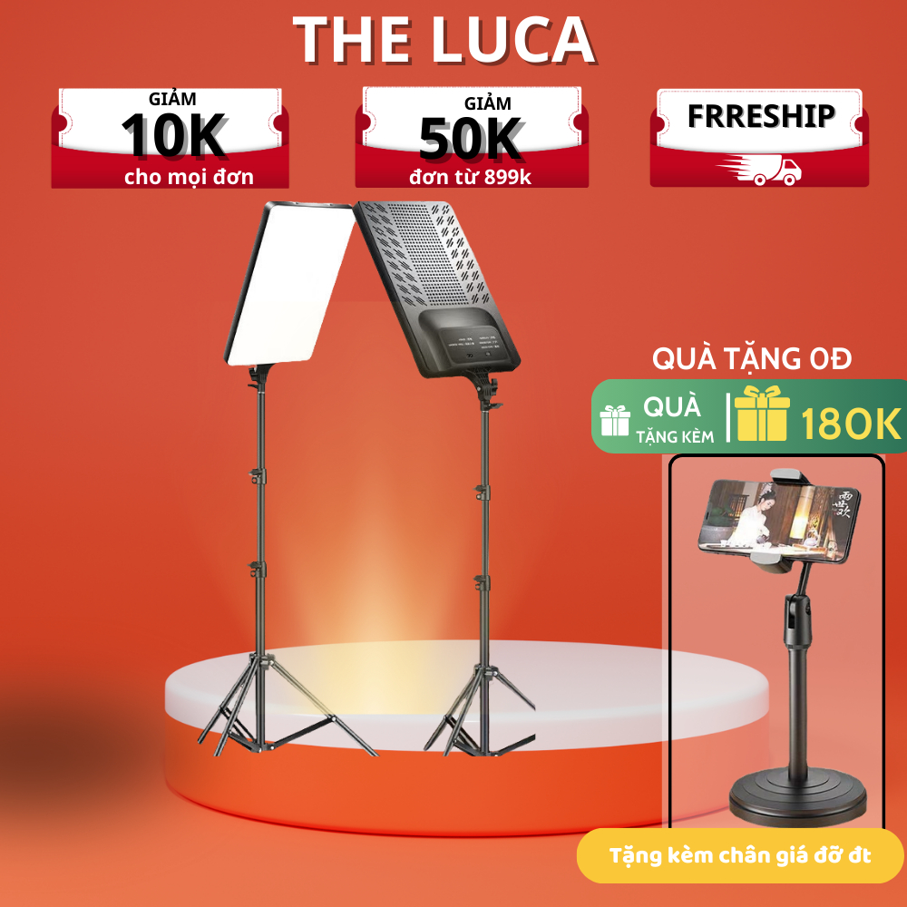 Đèn LED livestream💖FREESHIP💖Bộ đèn led hình chữ nhật kèm chân LINCO cao ...