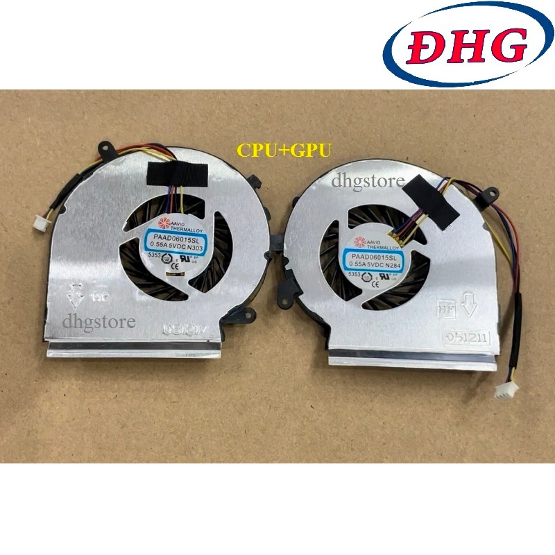 Fan quạt tản nhiệt CPU-GPU laptop MSI GE72 PE60 PE70 GL62 GL72 GL72V GV62 GE62 GE62VR GP62 DC5V ...