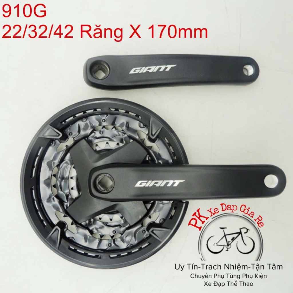 Đùi đĩa nhôm xe đạp 3 tầng hãng GIANT, Giò đĩa xe đạp 3 tầng 42 răng ...