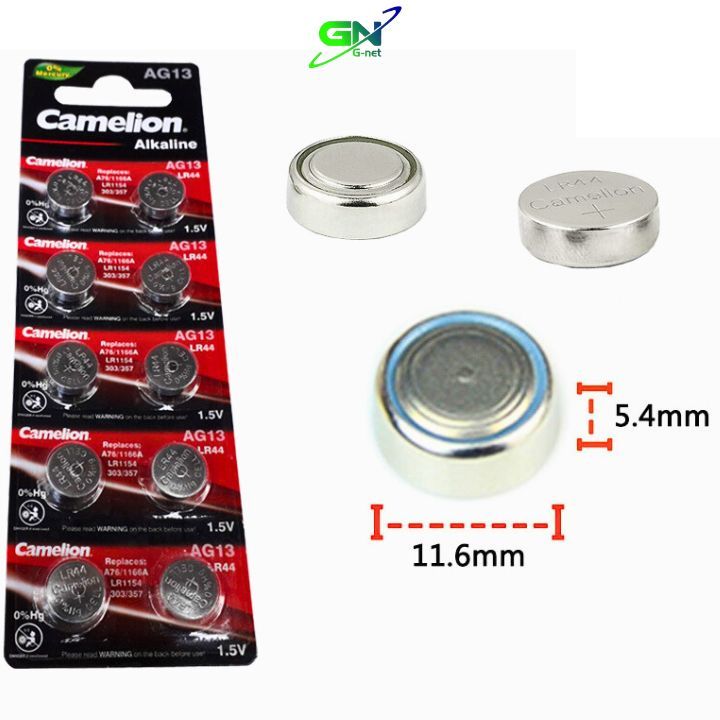 Vỉ 10 viên pin Camelion LR44 AG13 - Hàng chính hãng cho đồng hồ, máy ...